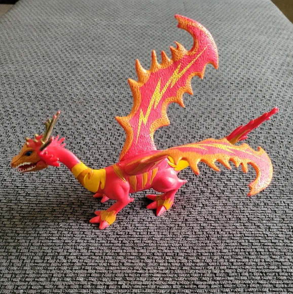 Toys | Sde Shantou Red Orange Yellow Winged Dragon Toy Figure | Poshmark